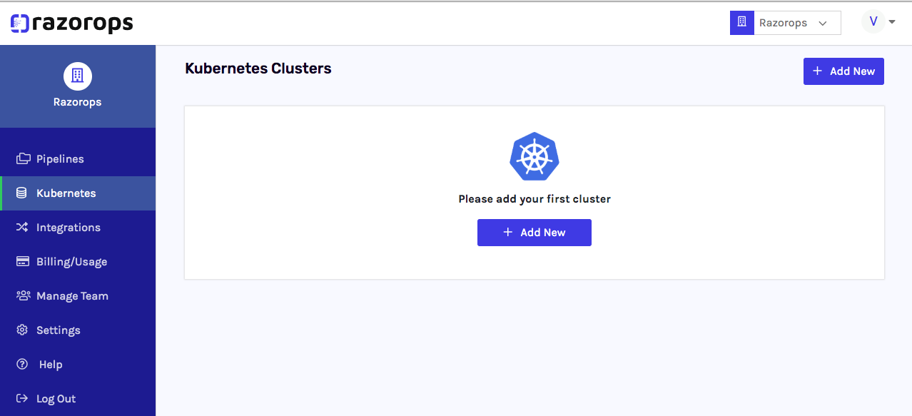 Connecting AWS EKS to Razorops | Razorops Docs